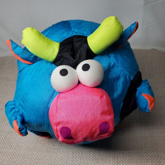 Playskool | Toys | Vintage Playskool Awesome Toss Ems Blue Cow Plush ...